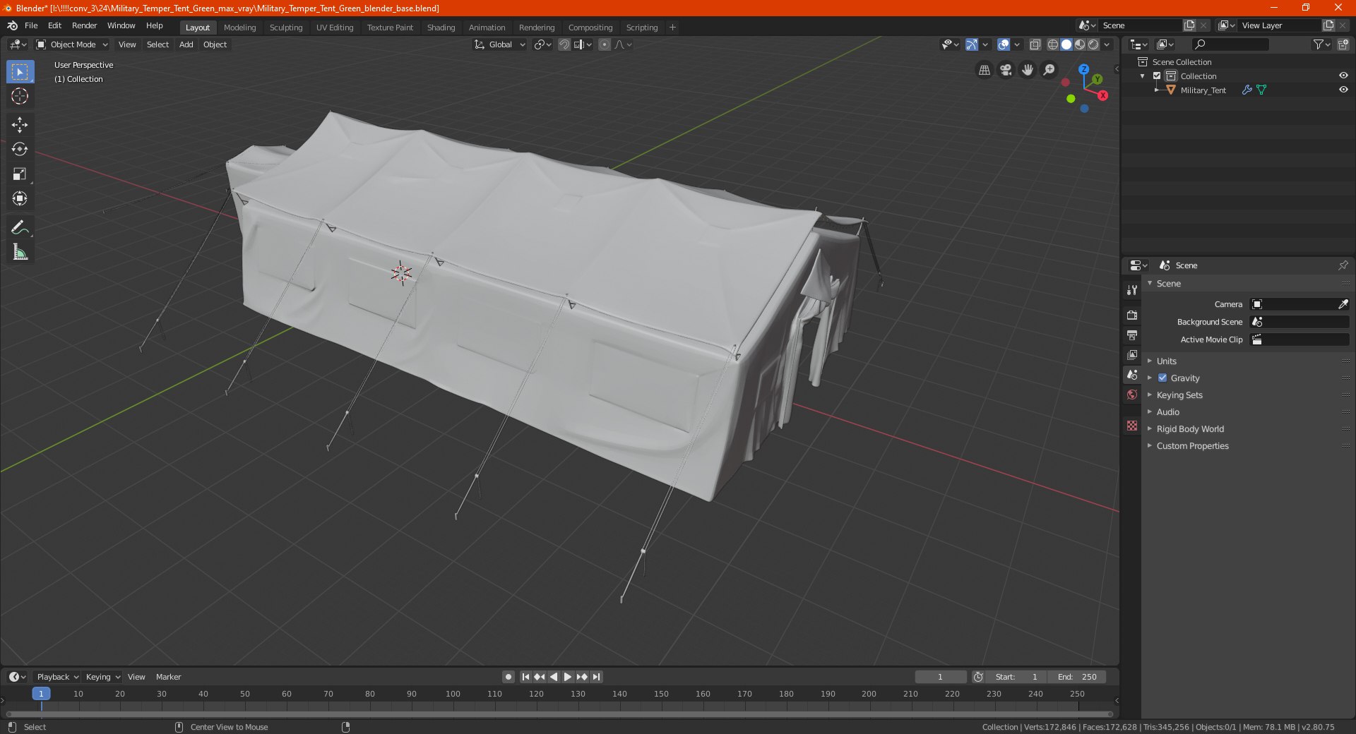 Free 3D Army Temper Tent Model - TurboSquid 1591404