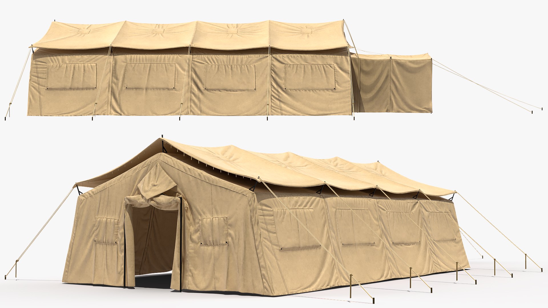 Free 3D army temper tent model - TurboSquid 1591404