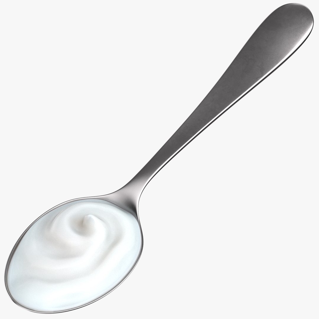 4 metal spoons cream 3D model - TurboSquid 1497714
