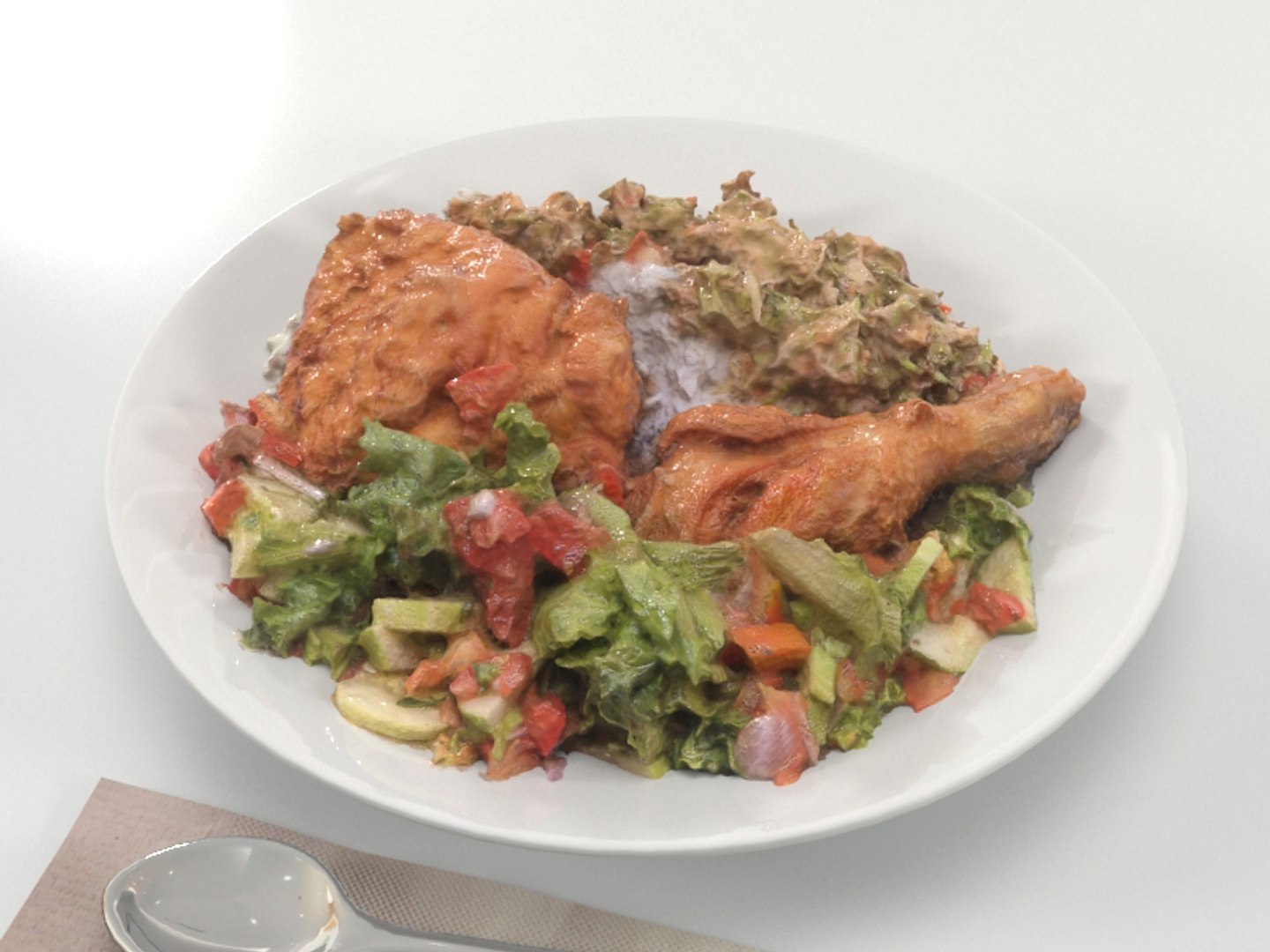 3D Chicken Salad Rice - TurboSquid 1377386