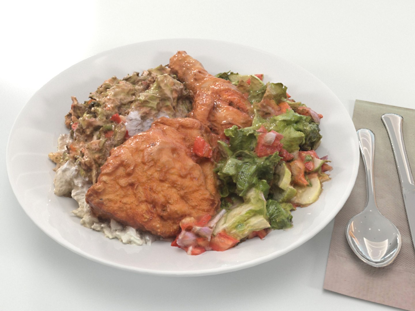 3D Chicken Salad Rice - TurboSquid 1377386