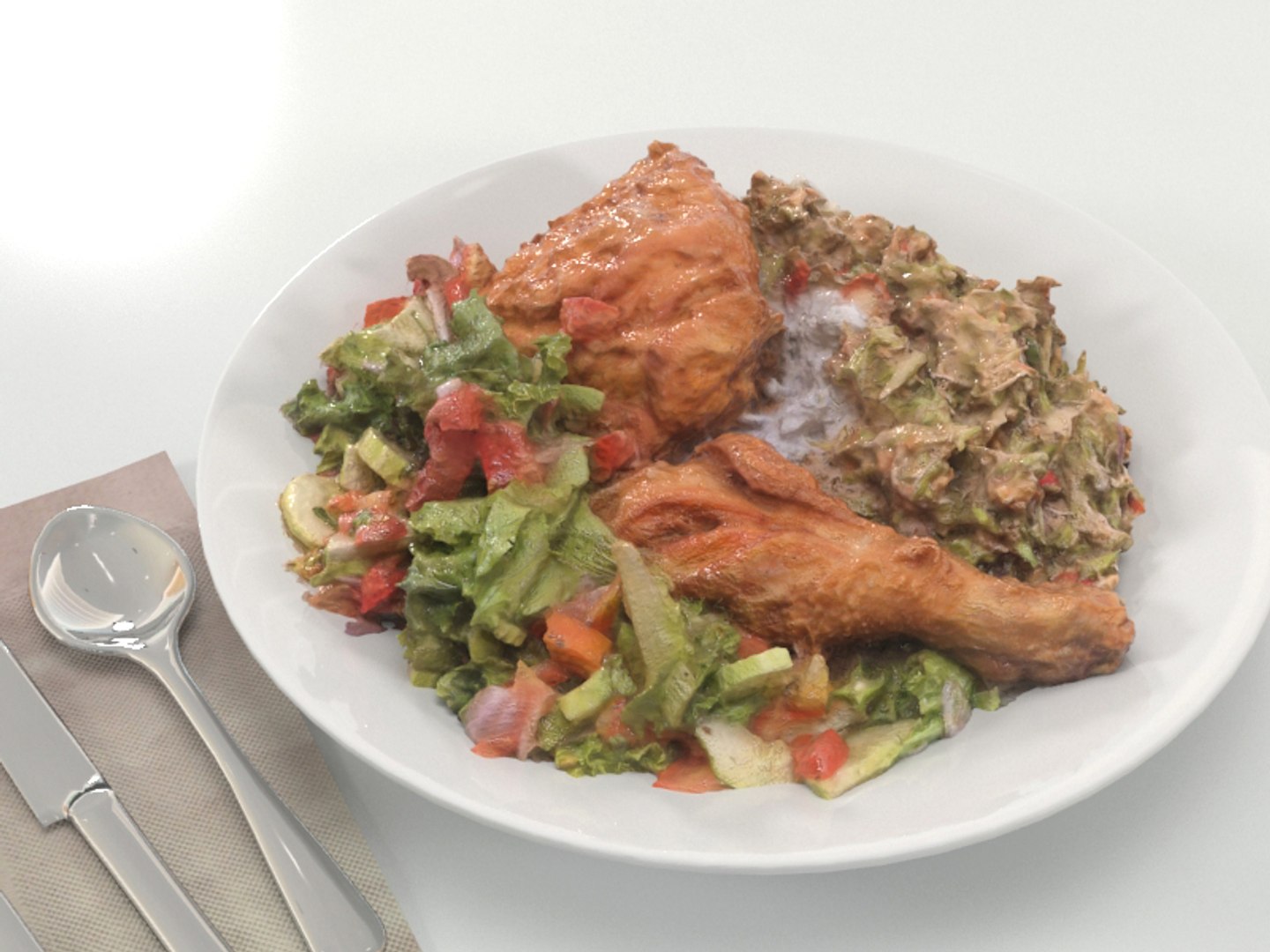 3D Chicken Salad Rice - TurboSquid 1377386