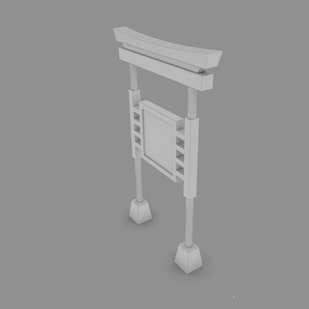 Japanese Information Table Model - TurboSquid 1779011