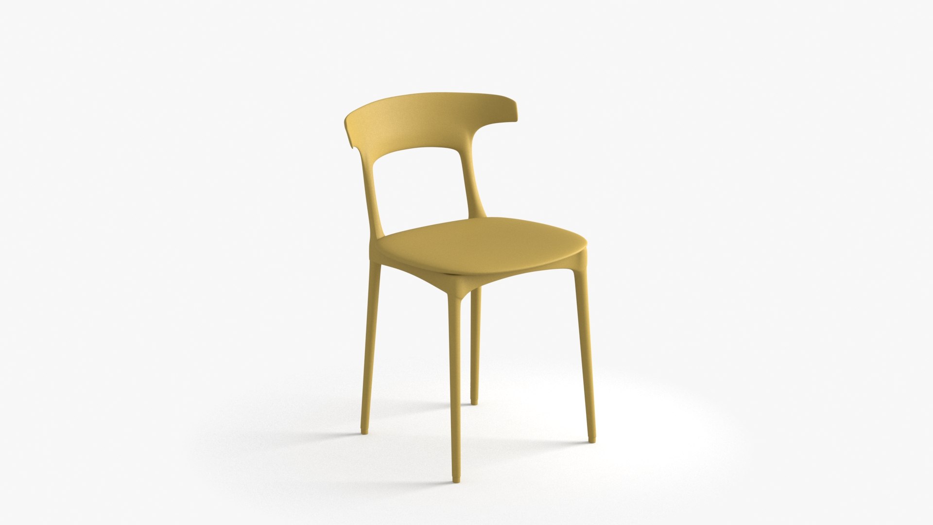 3D Yellow Modern Chair - TurboSquid 2088018