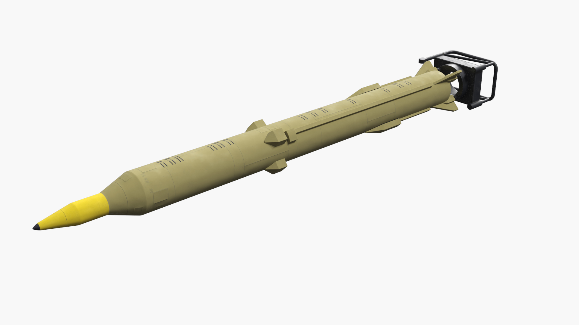 Ballistic Missile On Fixed Launch Base 3D Model - TurboSquid 2469452