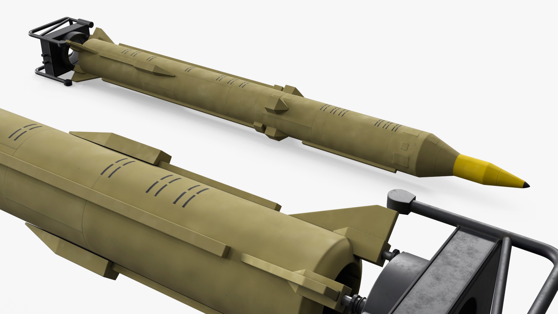 Ballistic Missile On Fixed Launch Base 3D Model - TurboSquid 2469452