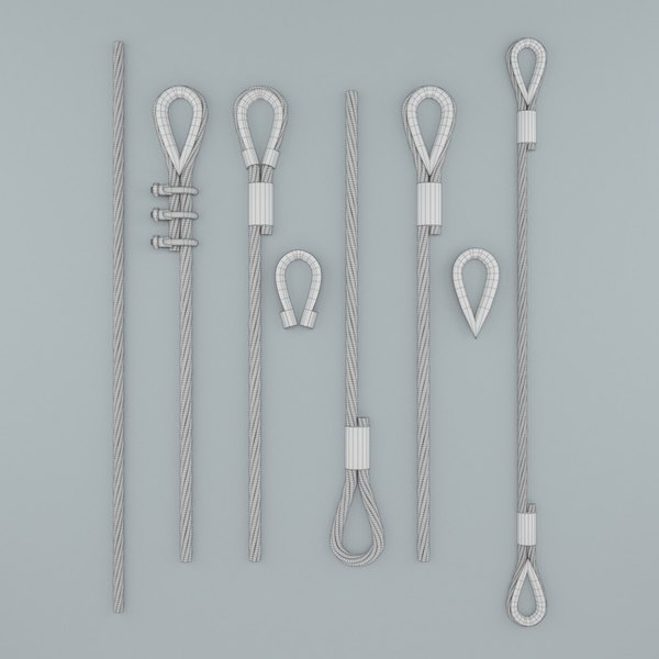 Set thimbles steel wire 3D model - TurboSquid 1312376