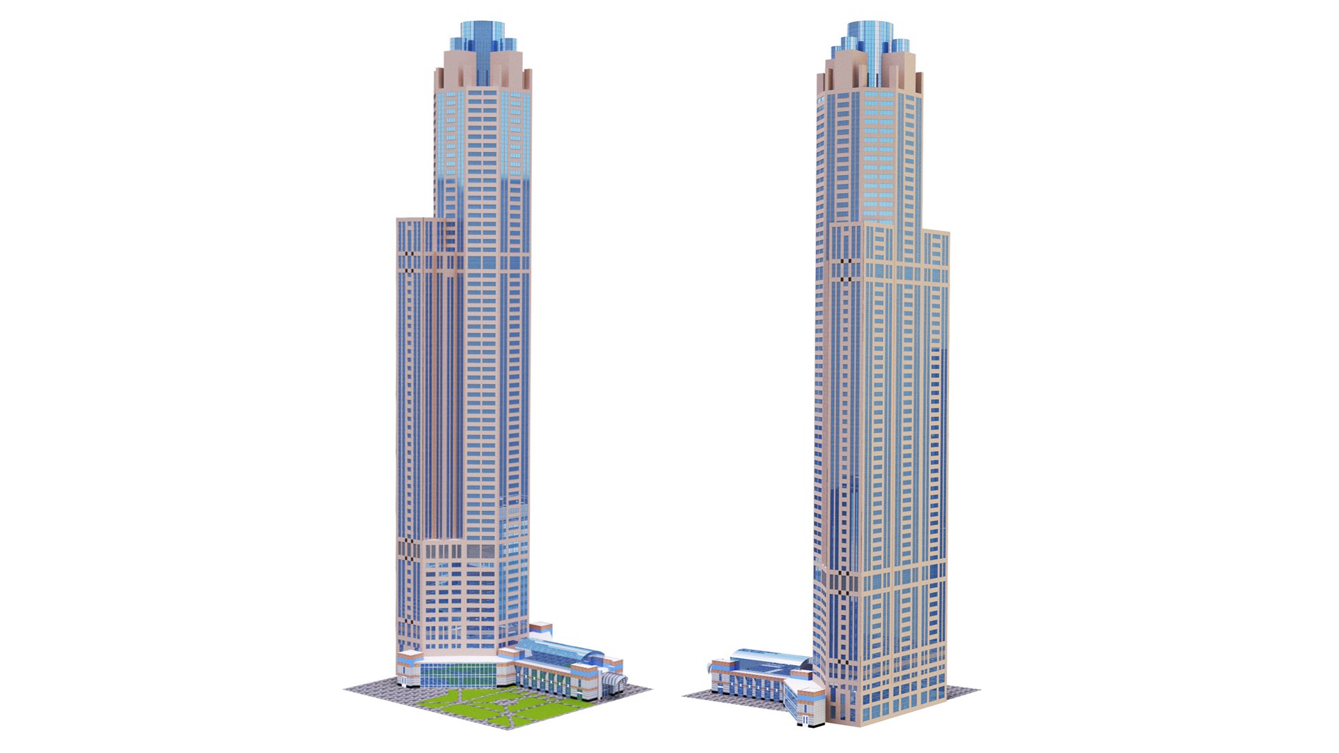 3D Building 311 S Wacker Dr Chicago IL Model - TurboSquid 1991505