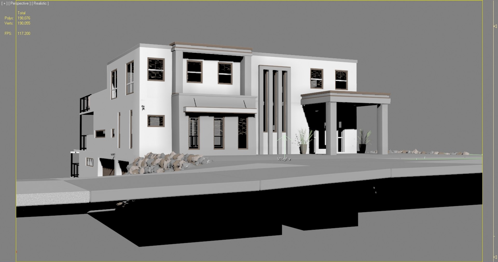3d max house modelled