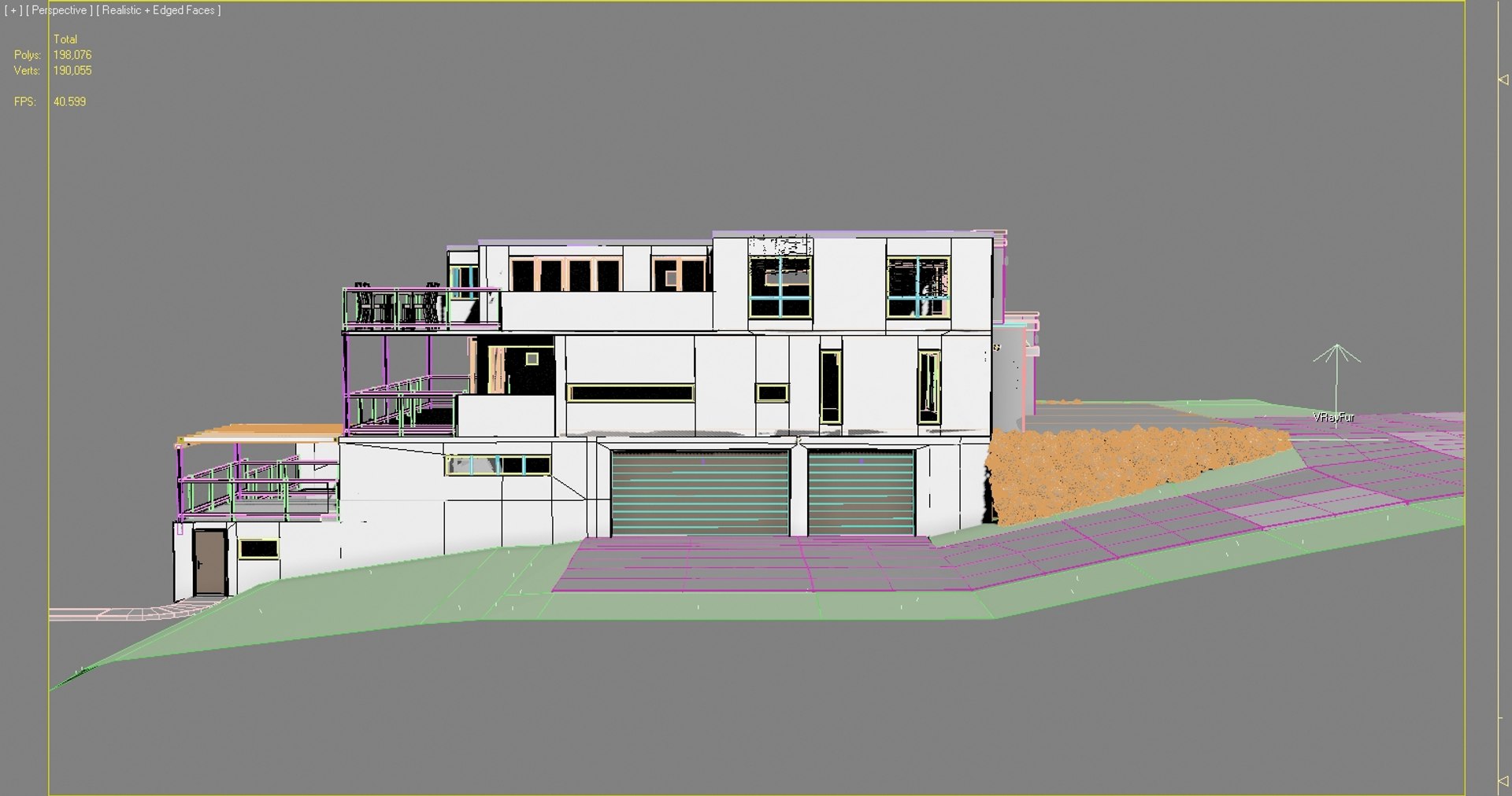 3d max house modelled