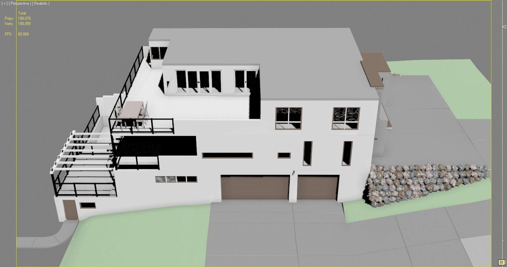 3d max house modelled