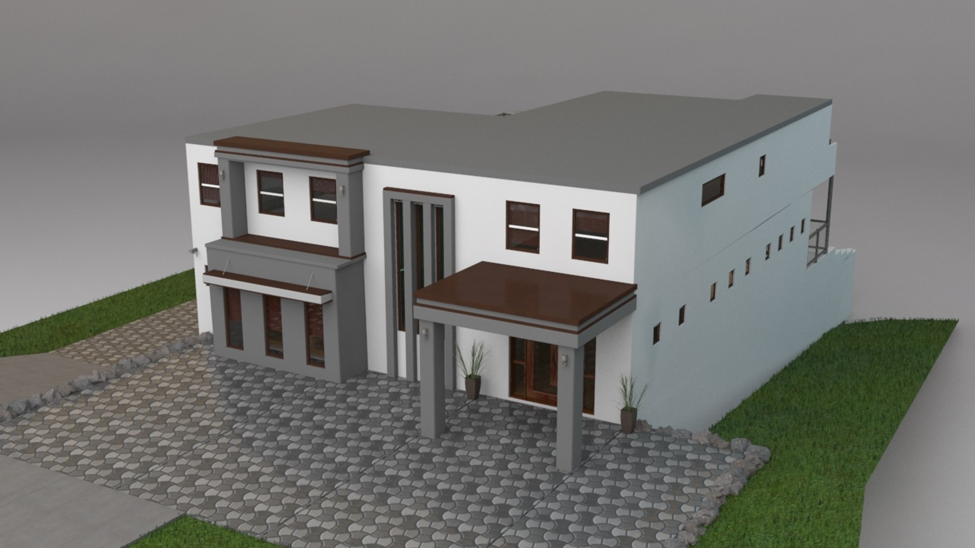 3d max house modelled