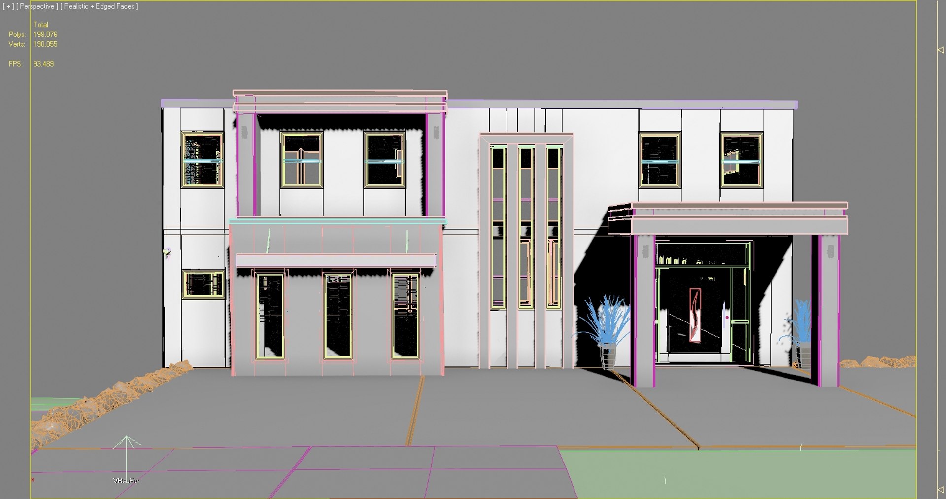 3d max house modelled