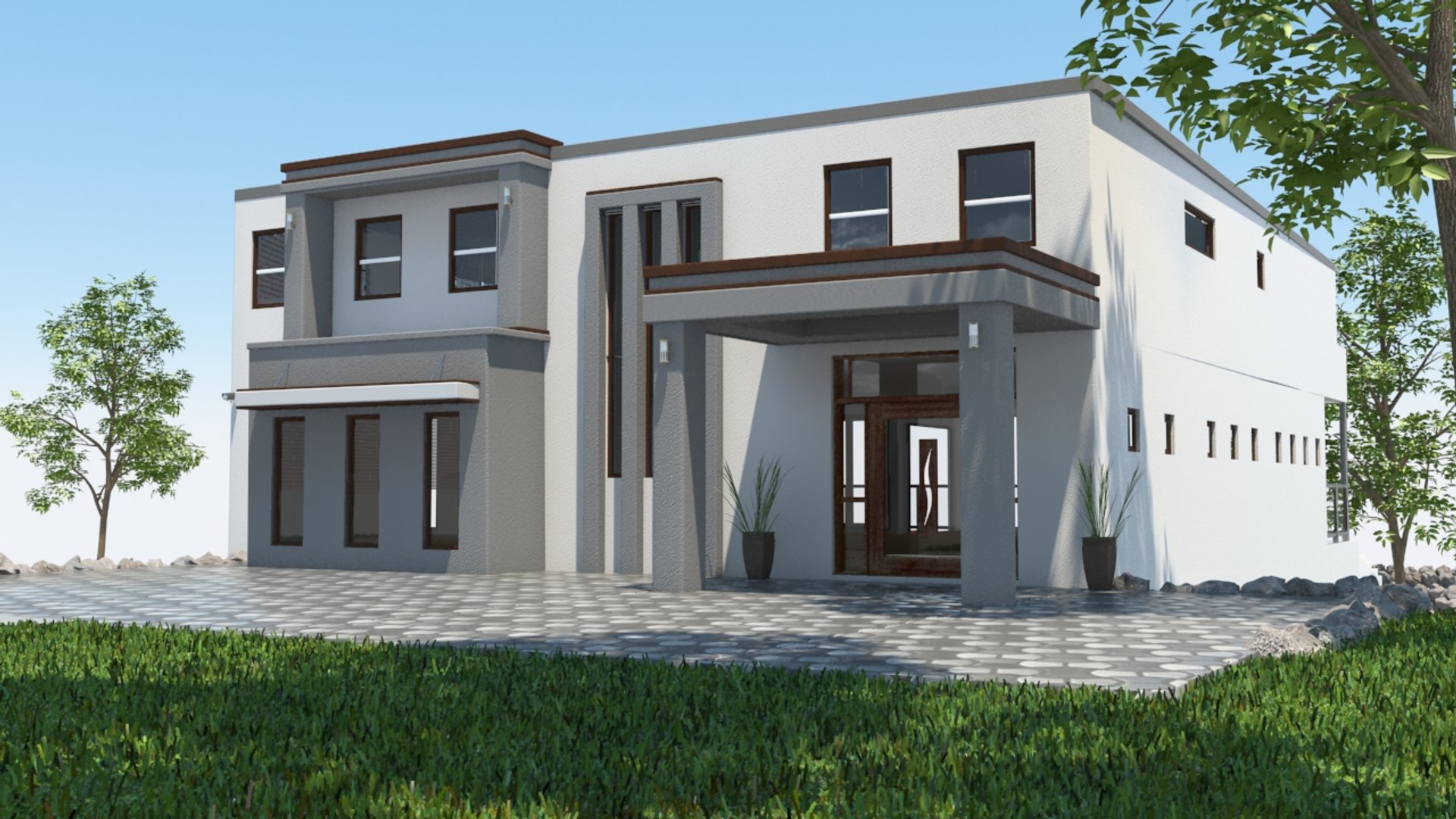 3d max house modelled