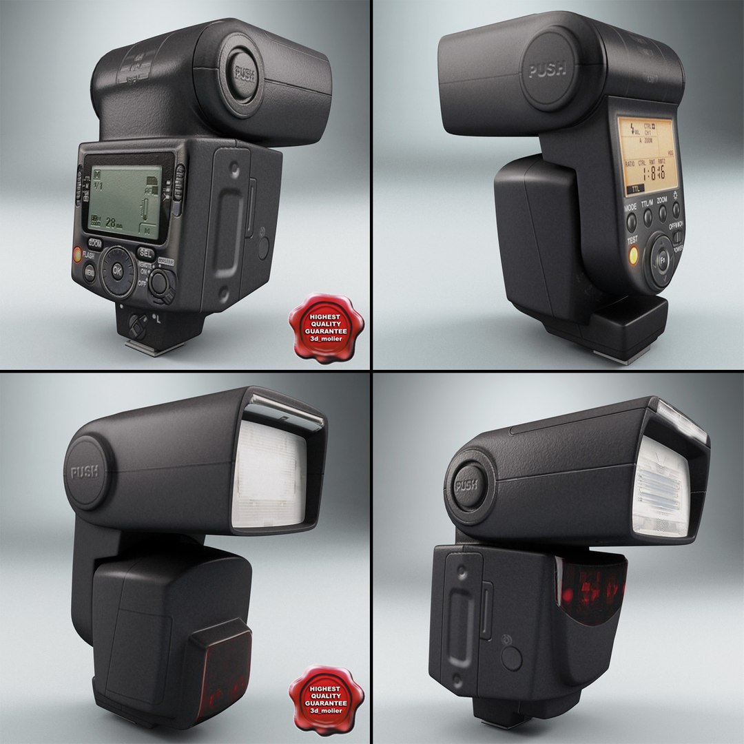 3d model of speedlites set modelled