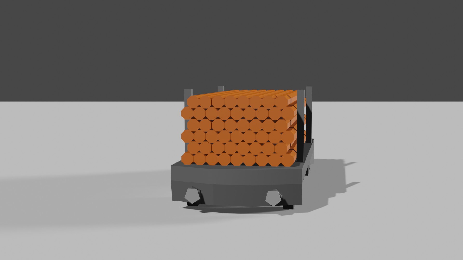 Wagon With Plastic Pipes 3D Model - TurboSquid 2113868