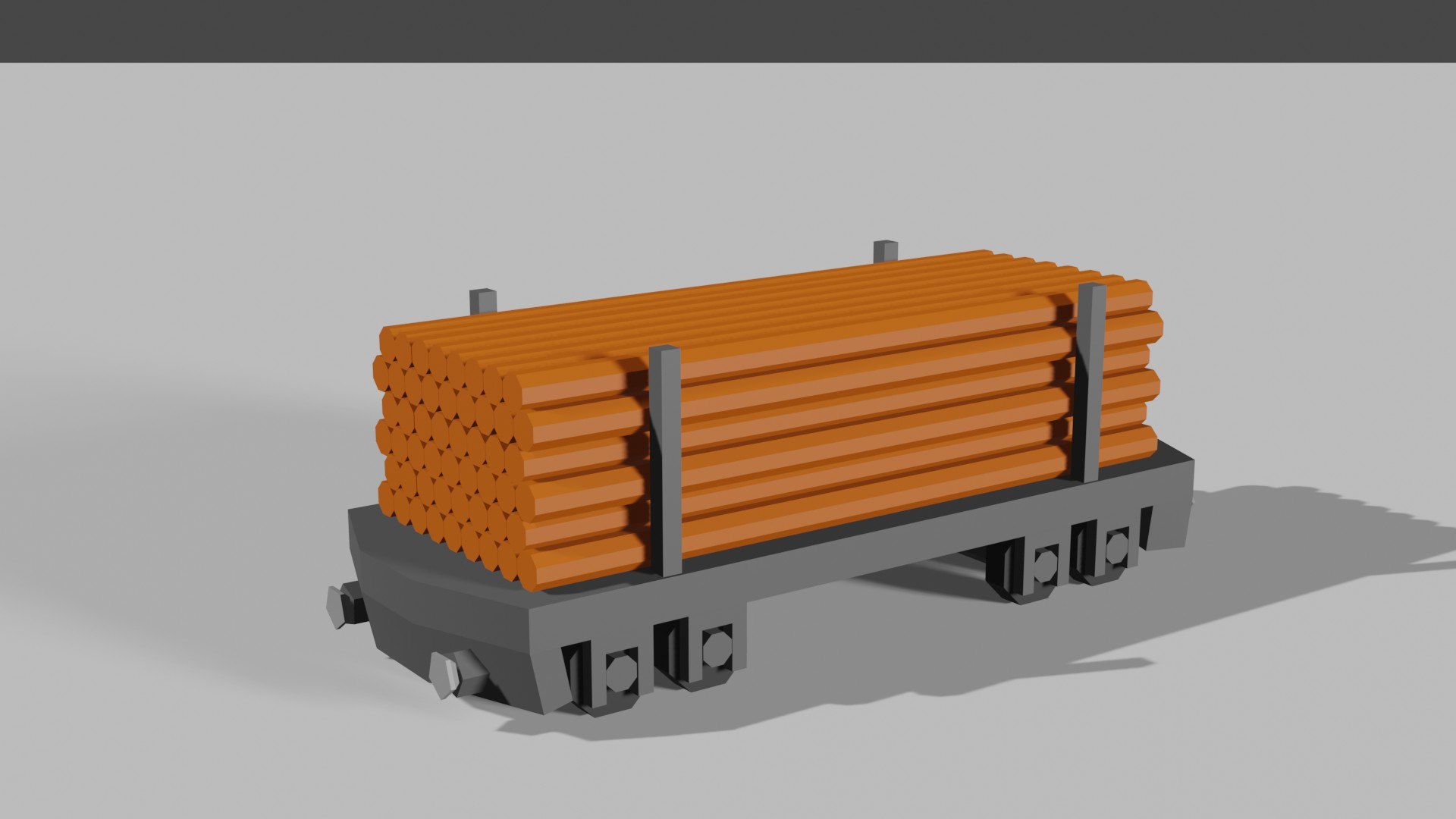 Wagon With Plastic Pipes 3D Model - TurboSquid 2113868