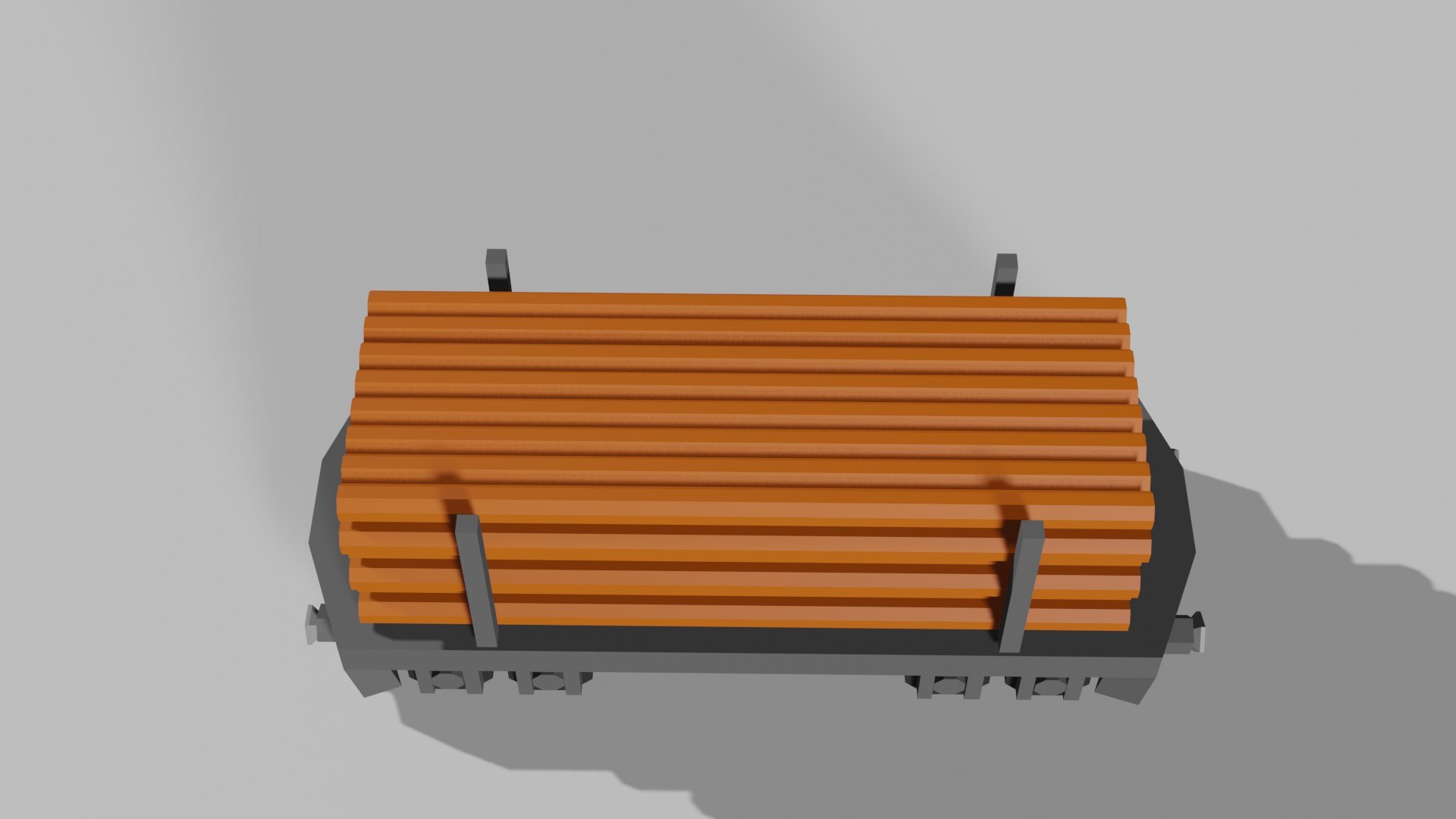 Wagon With Plastic Pipes 3D Model - TurboSquid 2113868