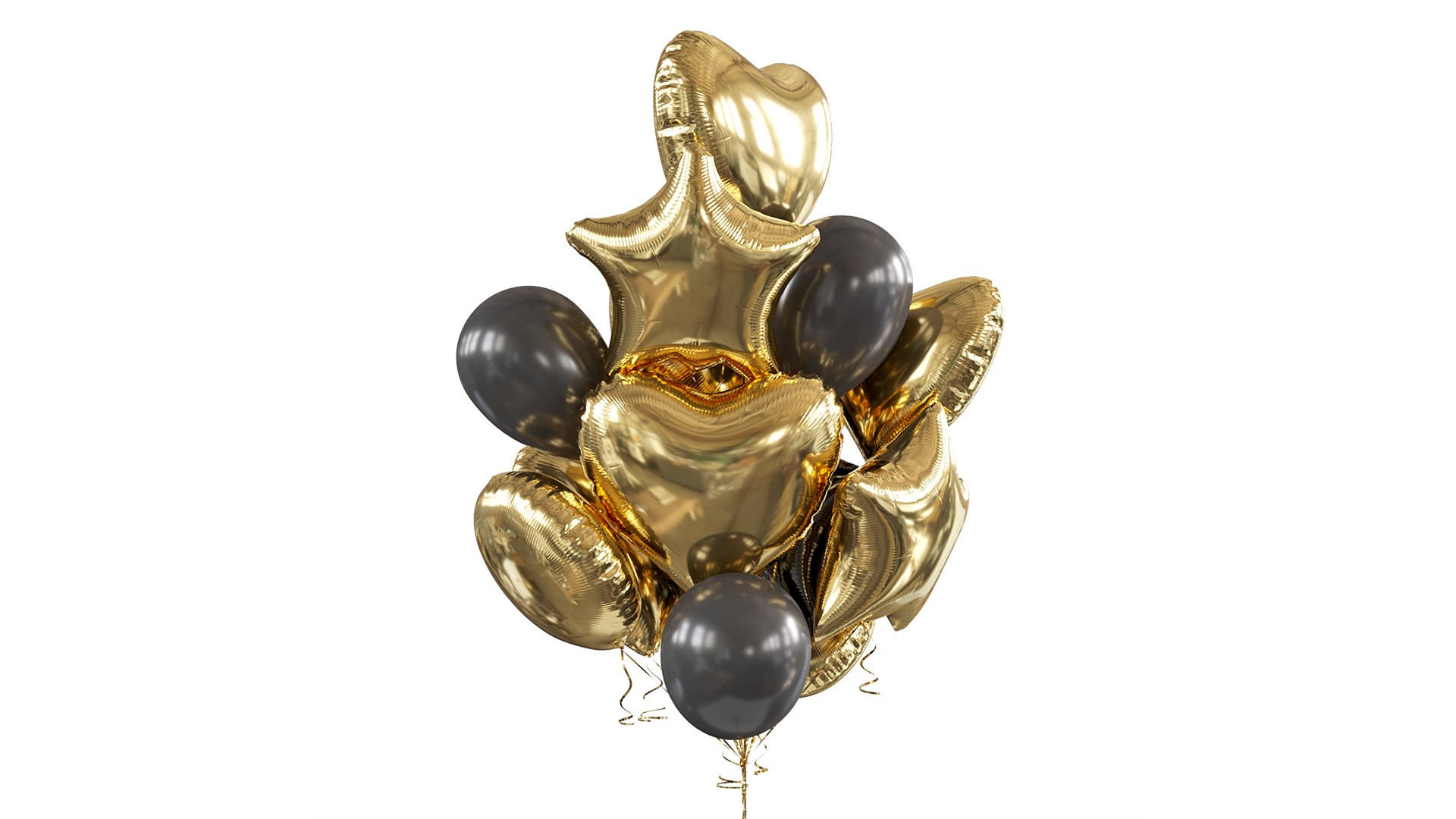 3D Foil Balloons Model - TurboSquid 2077519