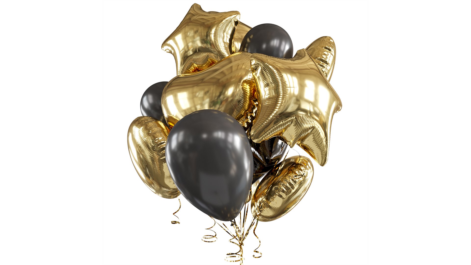 3D Foil Balloons Model - TurboSquid 2077519