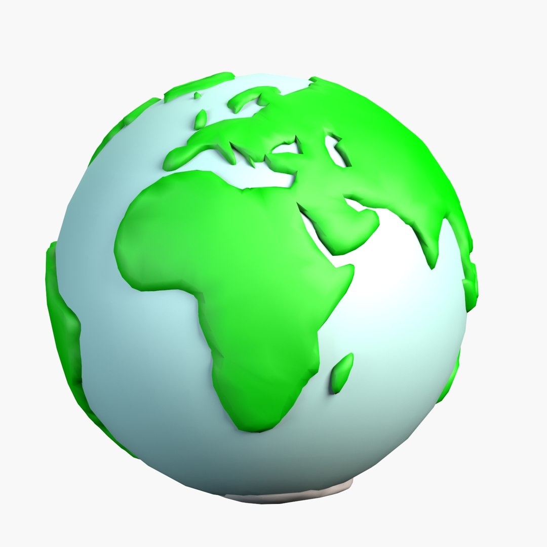 3d Model Cartoon Stylized Earth