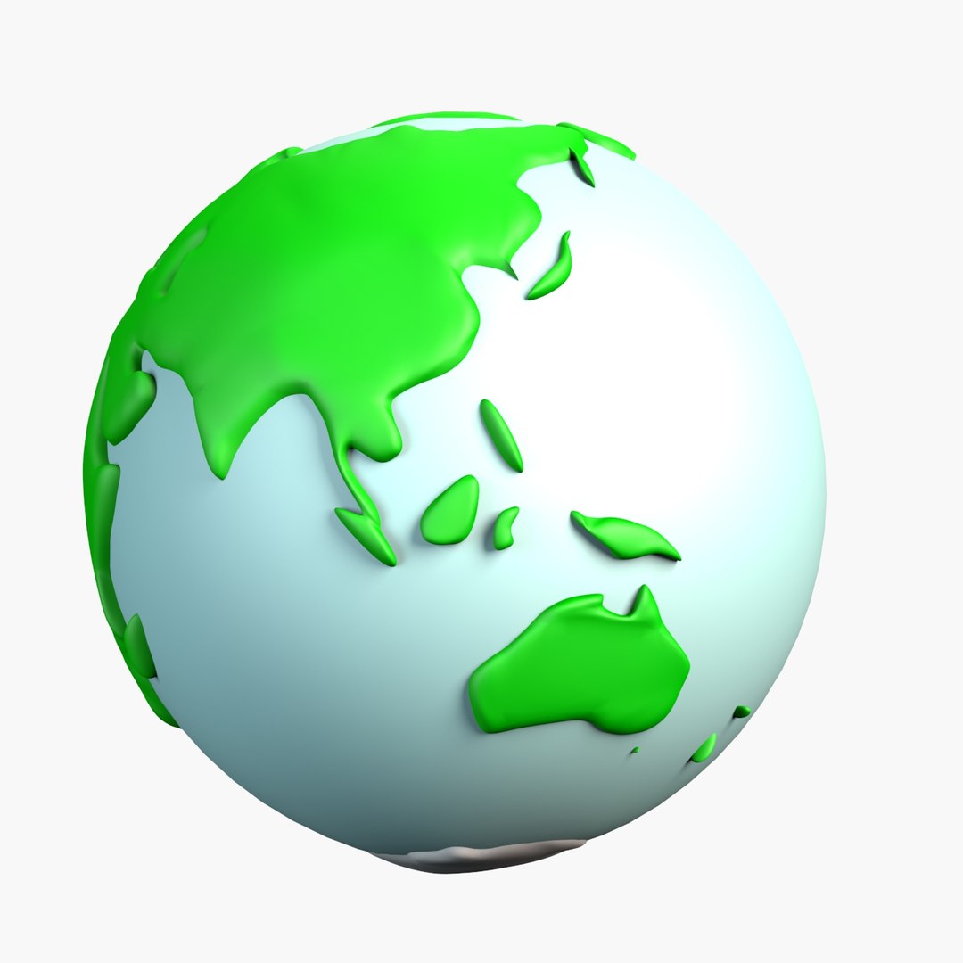 3d Model Cartoon Stylized Earth