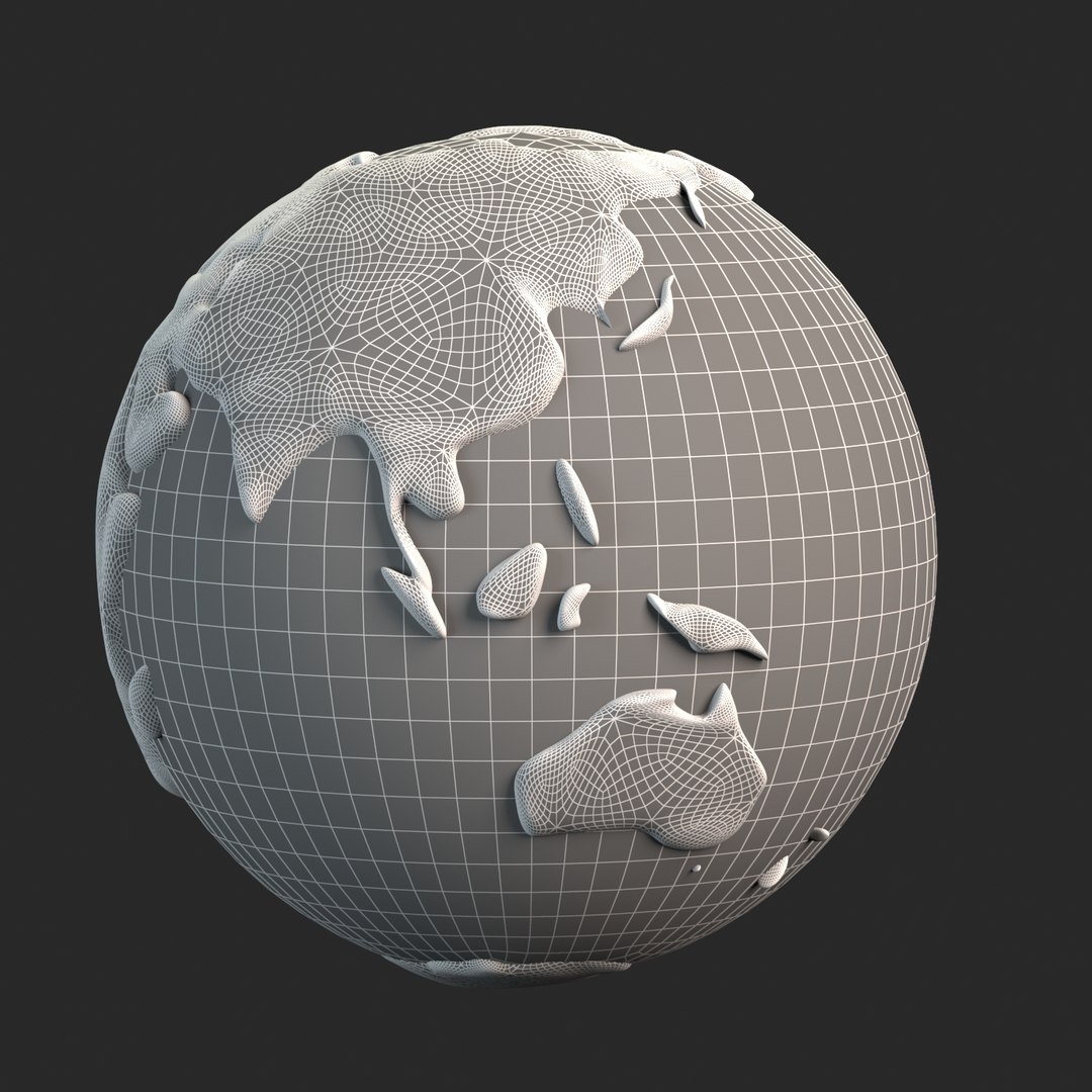 3d Model Cartoon Stylized Earth