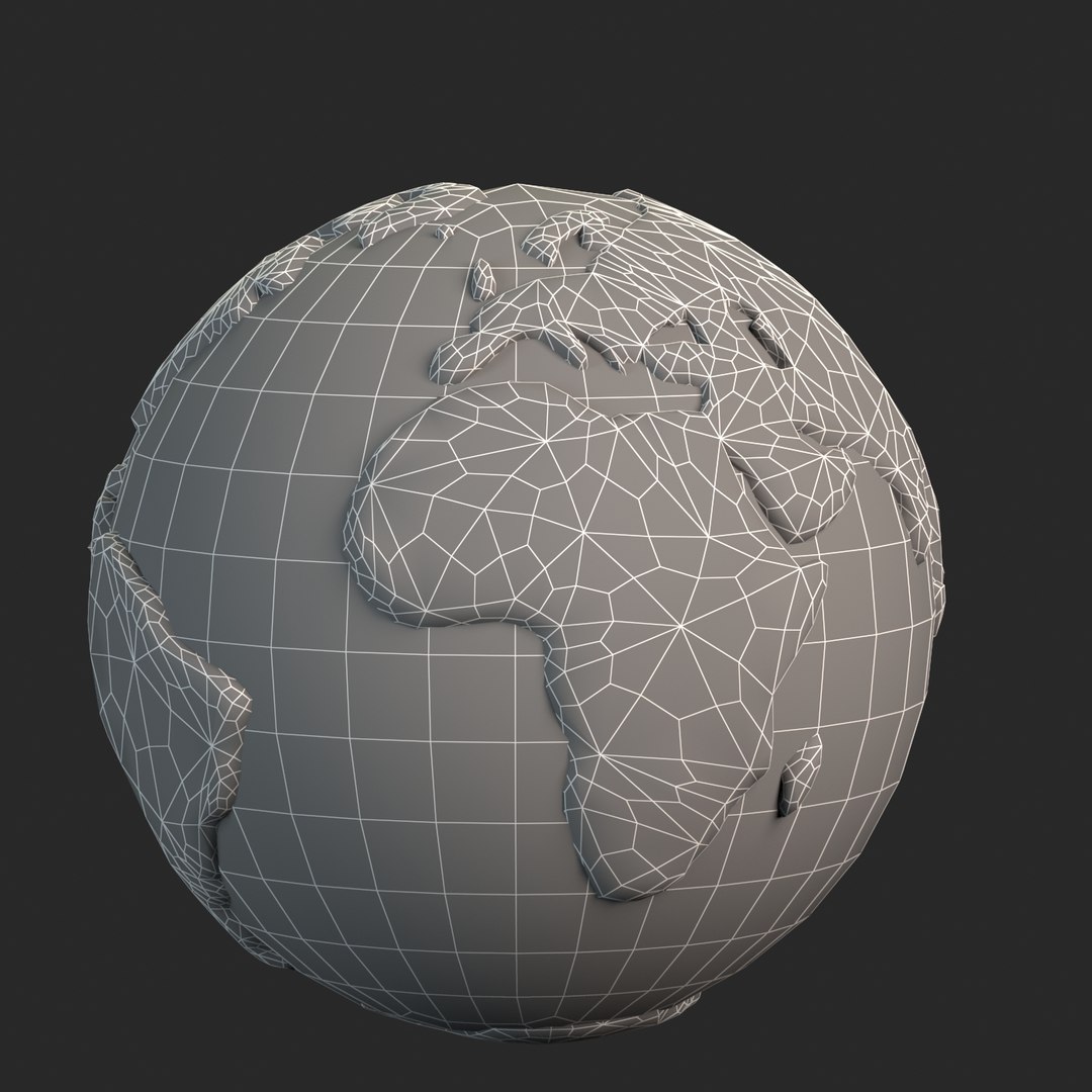 3d Model Cartoon Stylized Earth