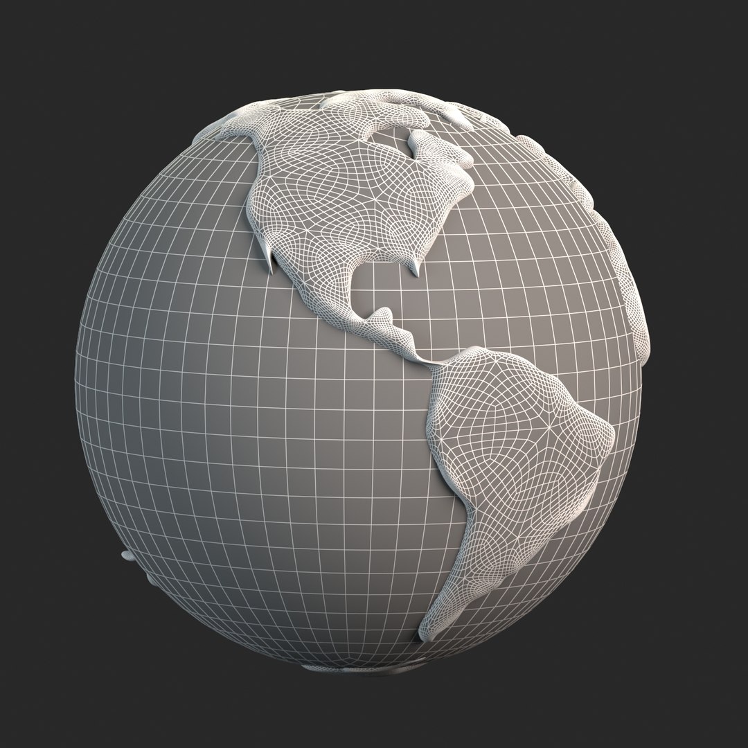 3d Model Cartoon Stylized Earth