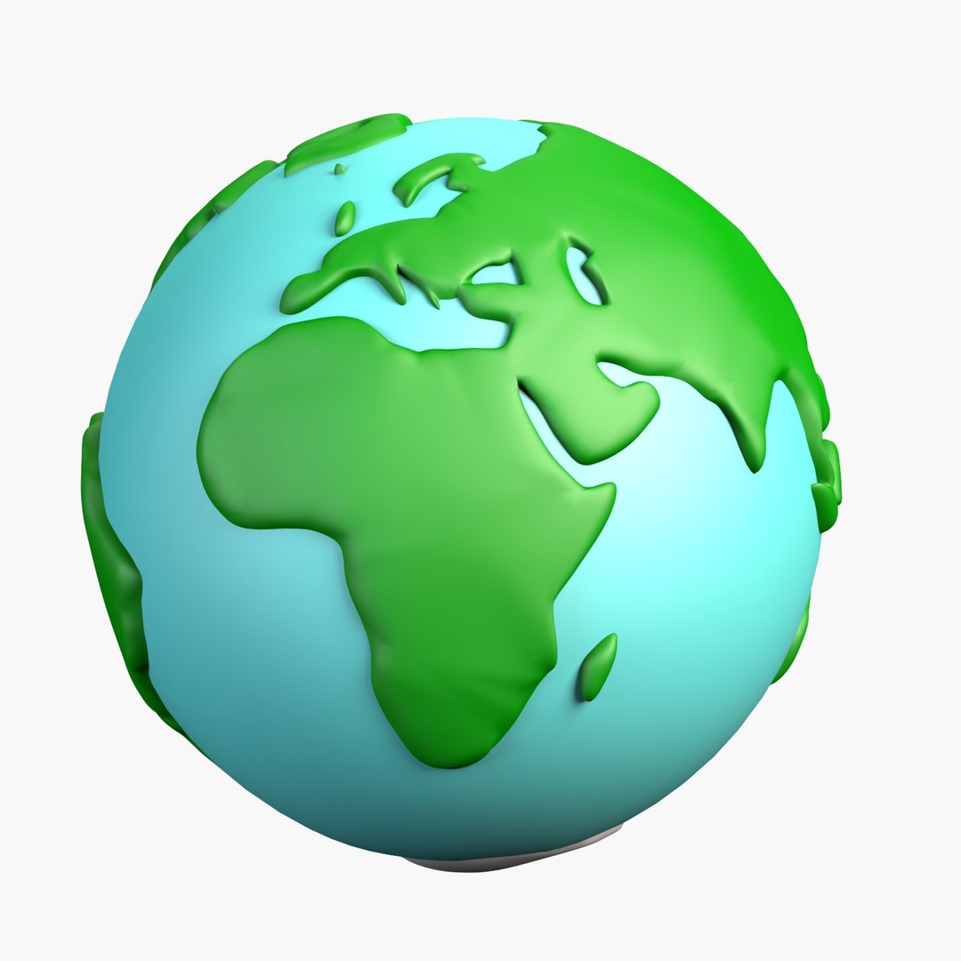 3d Model Cartoon Stylized Earth