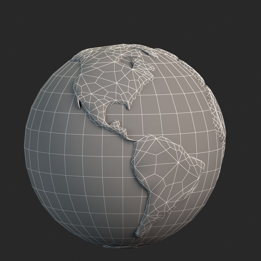3d Model Cartoon Stylized Earth