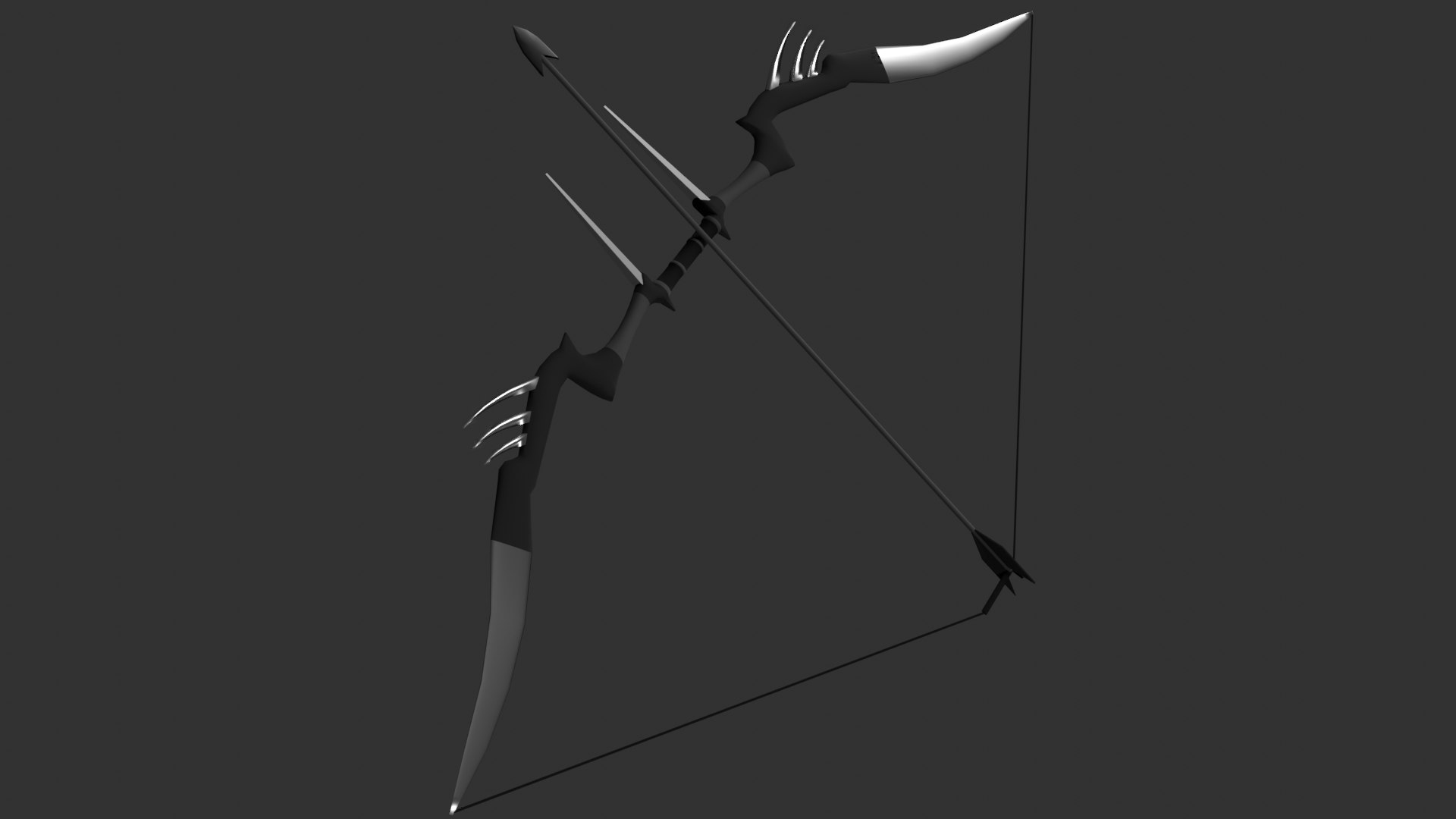 3D model Fantasy Demon Bow - TurboSquid 1736919
