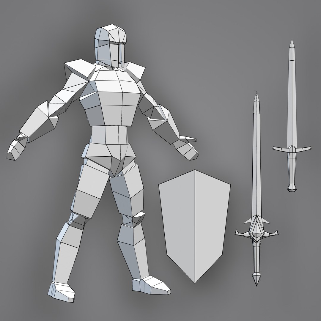 Male knight mesh 3D model - TurboSquid 1507031
