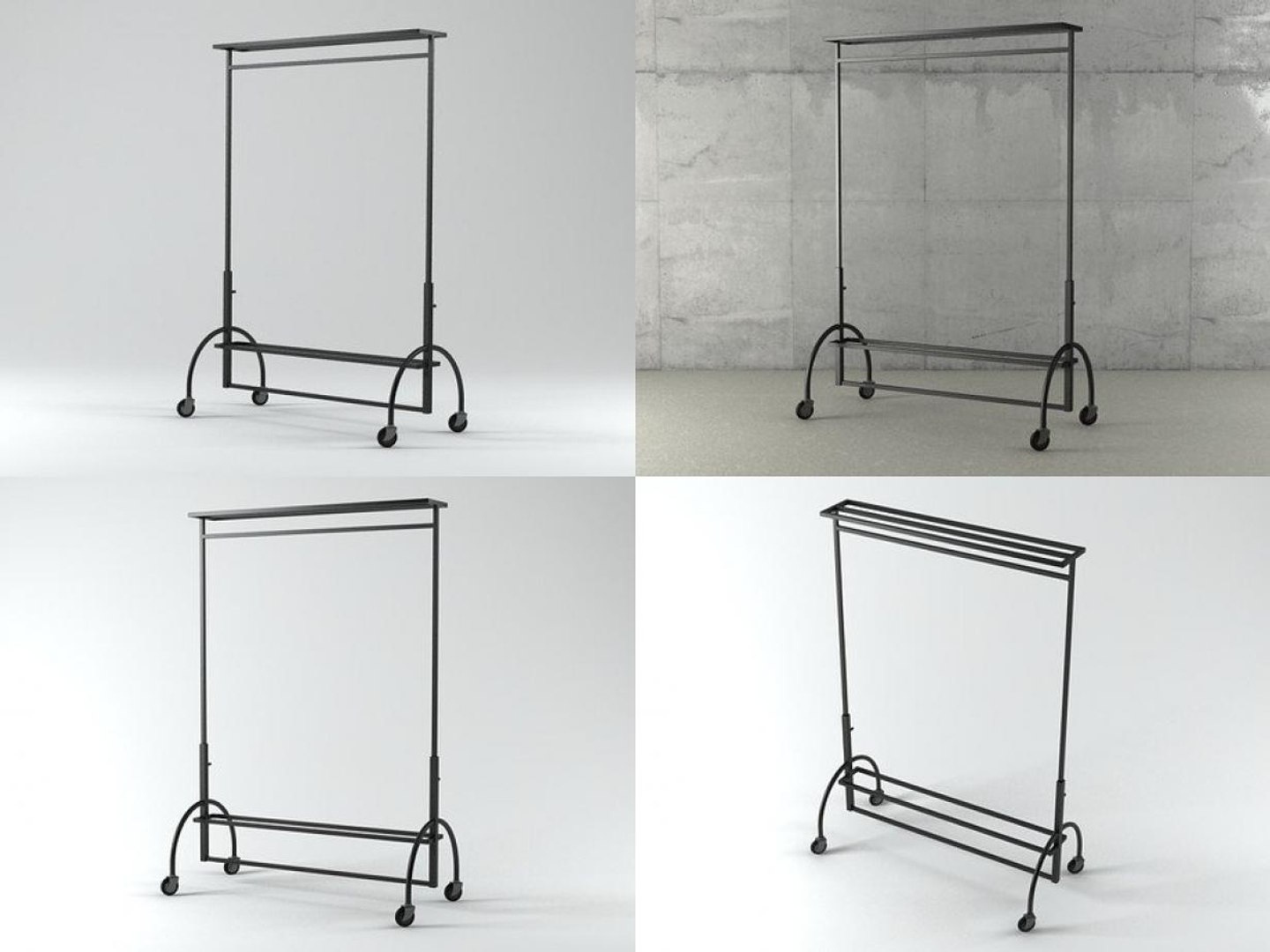 3D Clothes Rack Model - TurboSquid 1181463