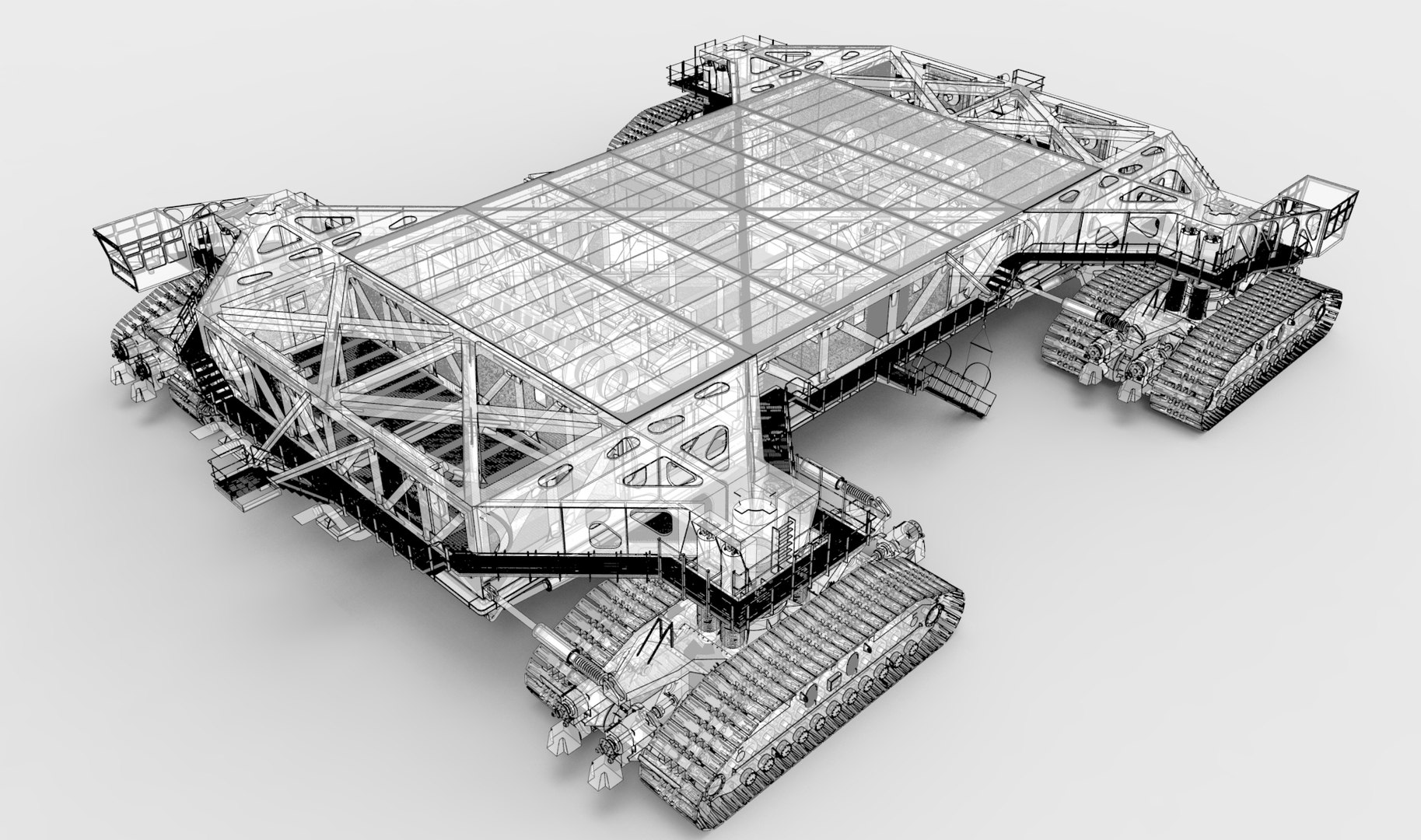 Nasa Crawler Transporter Vehicle 3d Model Turbosquid 3D Self Propelled