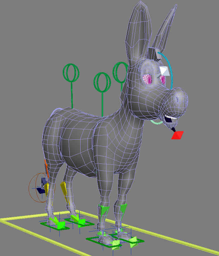 free max model dankey rigging bone