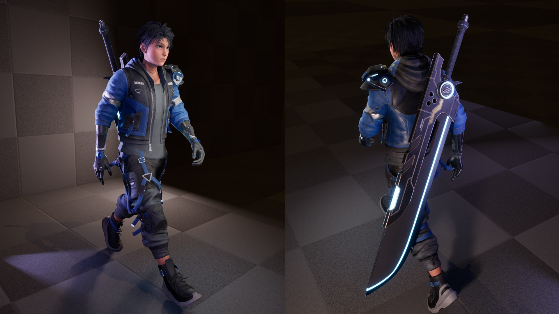 3D Model Fantasy Cyberpunk Swordsman - TurboSquid 2239631