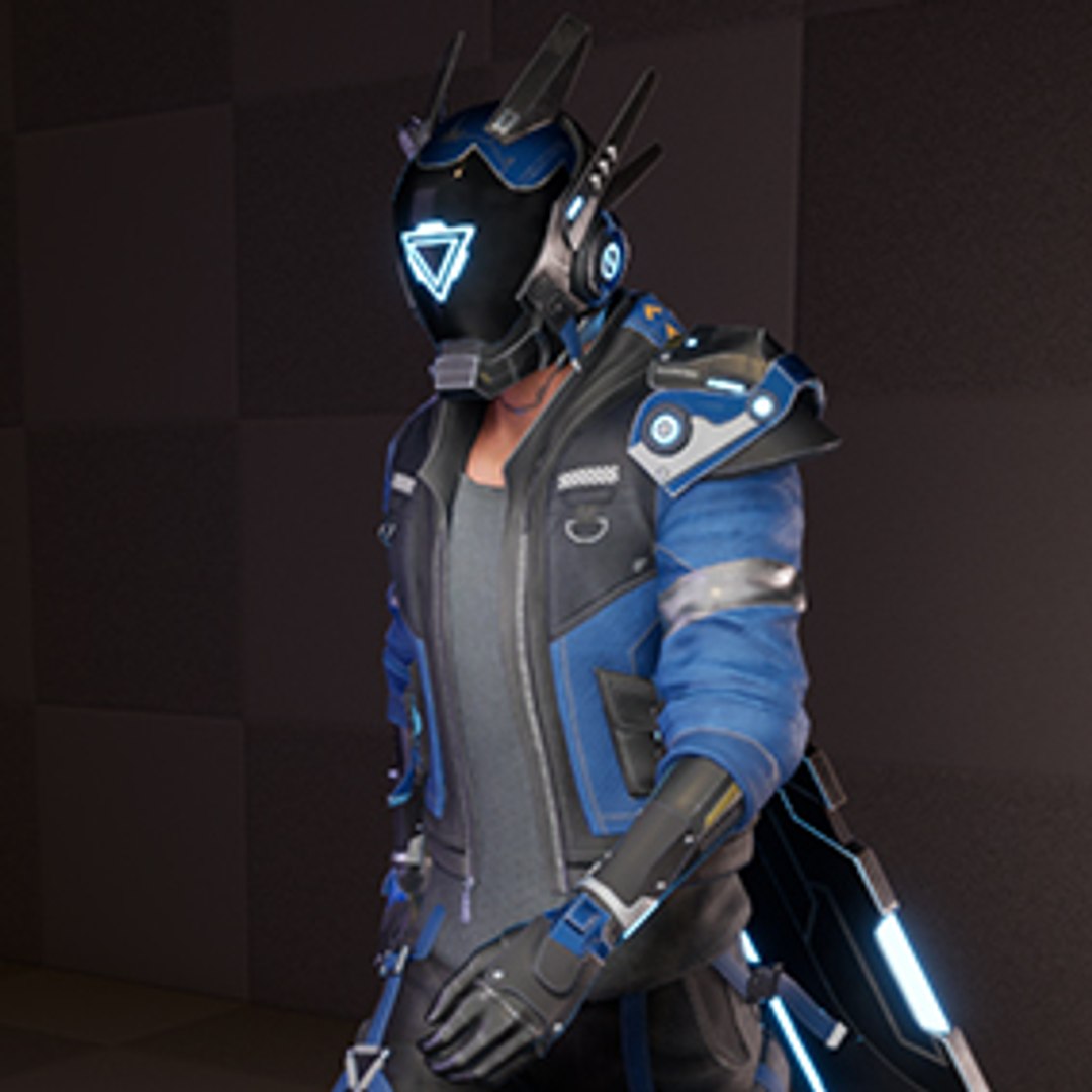 3D Model Fantasy Cyberpunk Swordsman - TurboSquid 2239631