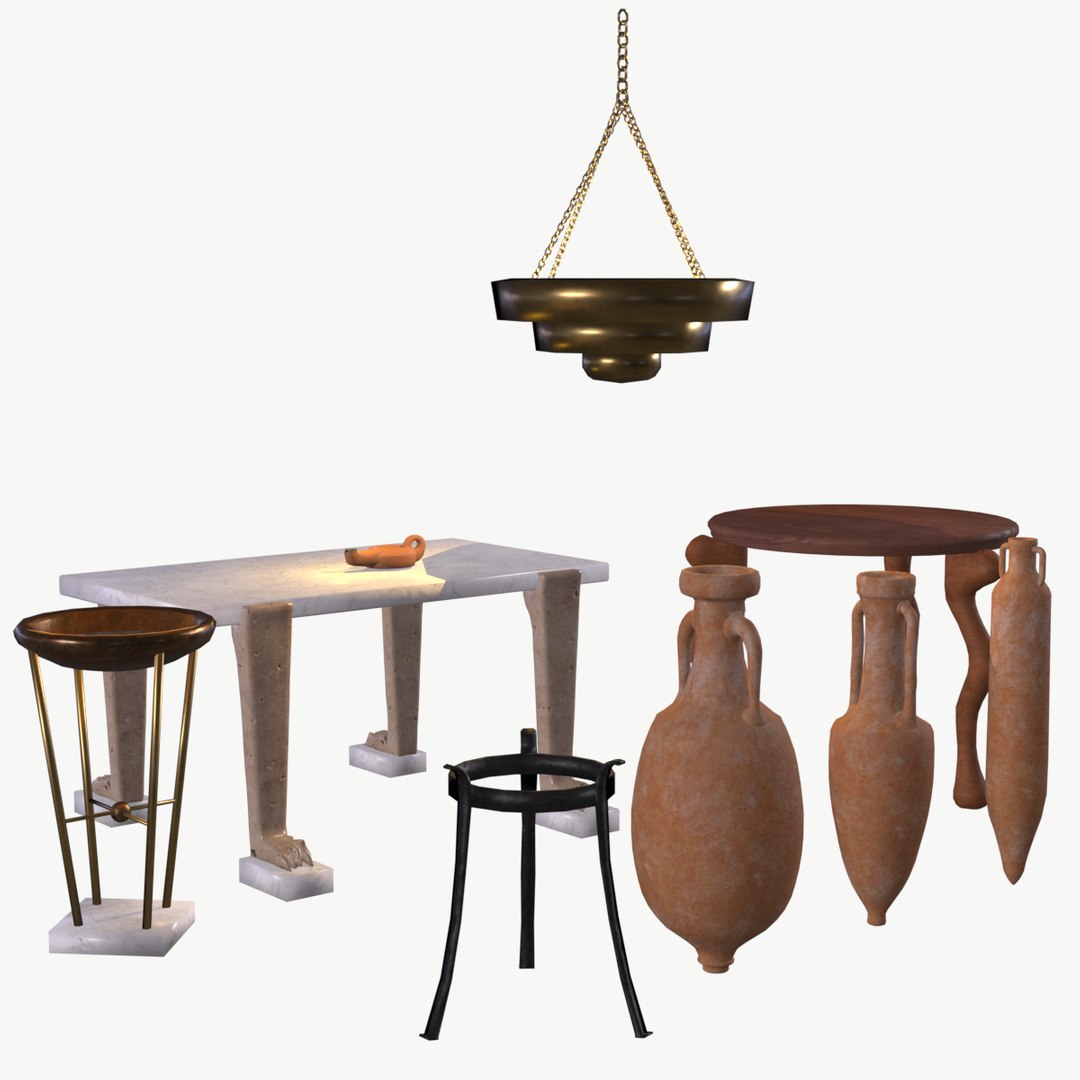 Free Roman Furniture - Roman Villa Pack 3D Model - TurboSquid 1961988