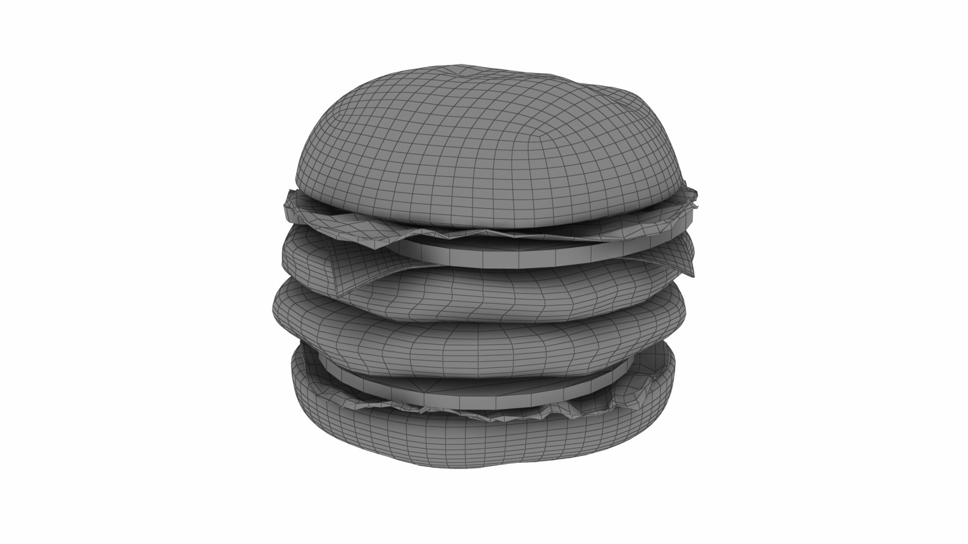 3D Chicken Burger Double Model - TurboSquid 1678648