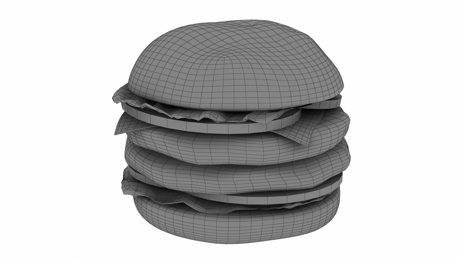 3D Chicken Burger Double Model - TurboSquid 1678648
