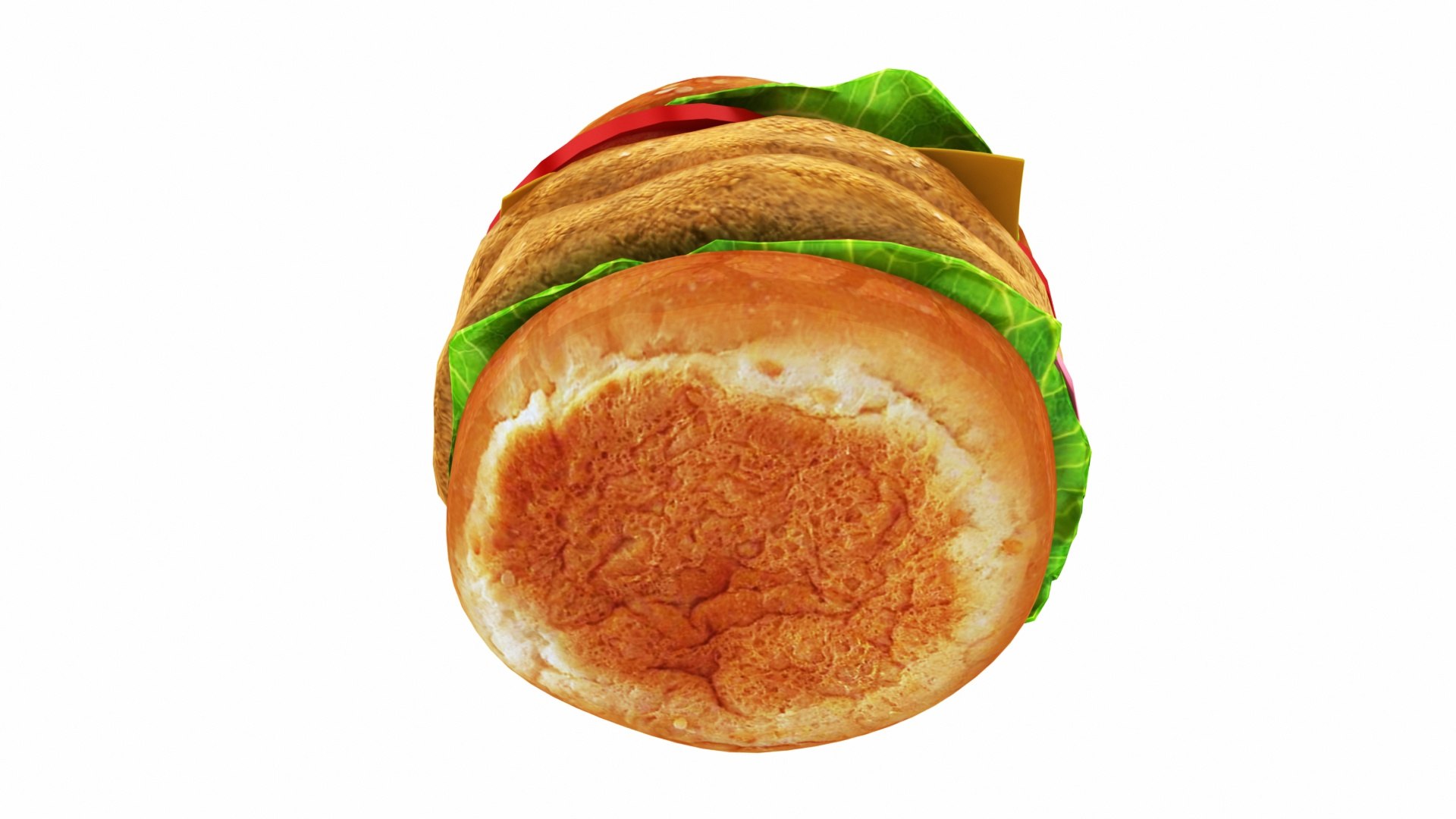 3D Chicken Burger Double Model - TurboSquid 1678648