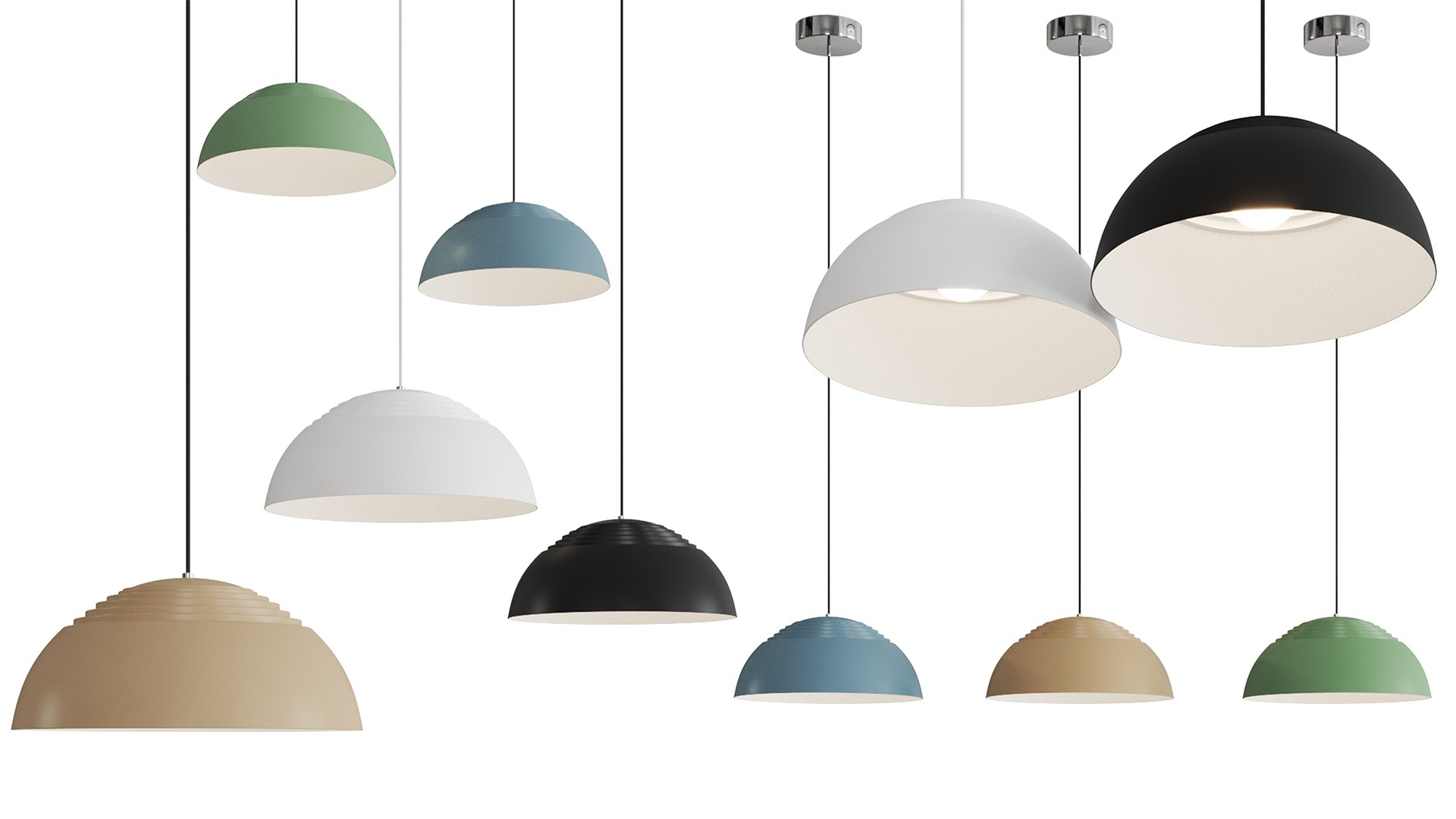 3D AJ Royal Pendant Lamp Model - TurboSquid 2113333