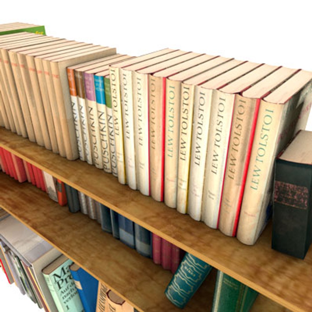 Books Literature Library 3d Model