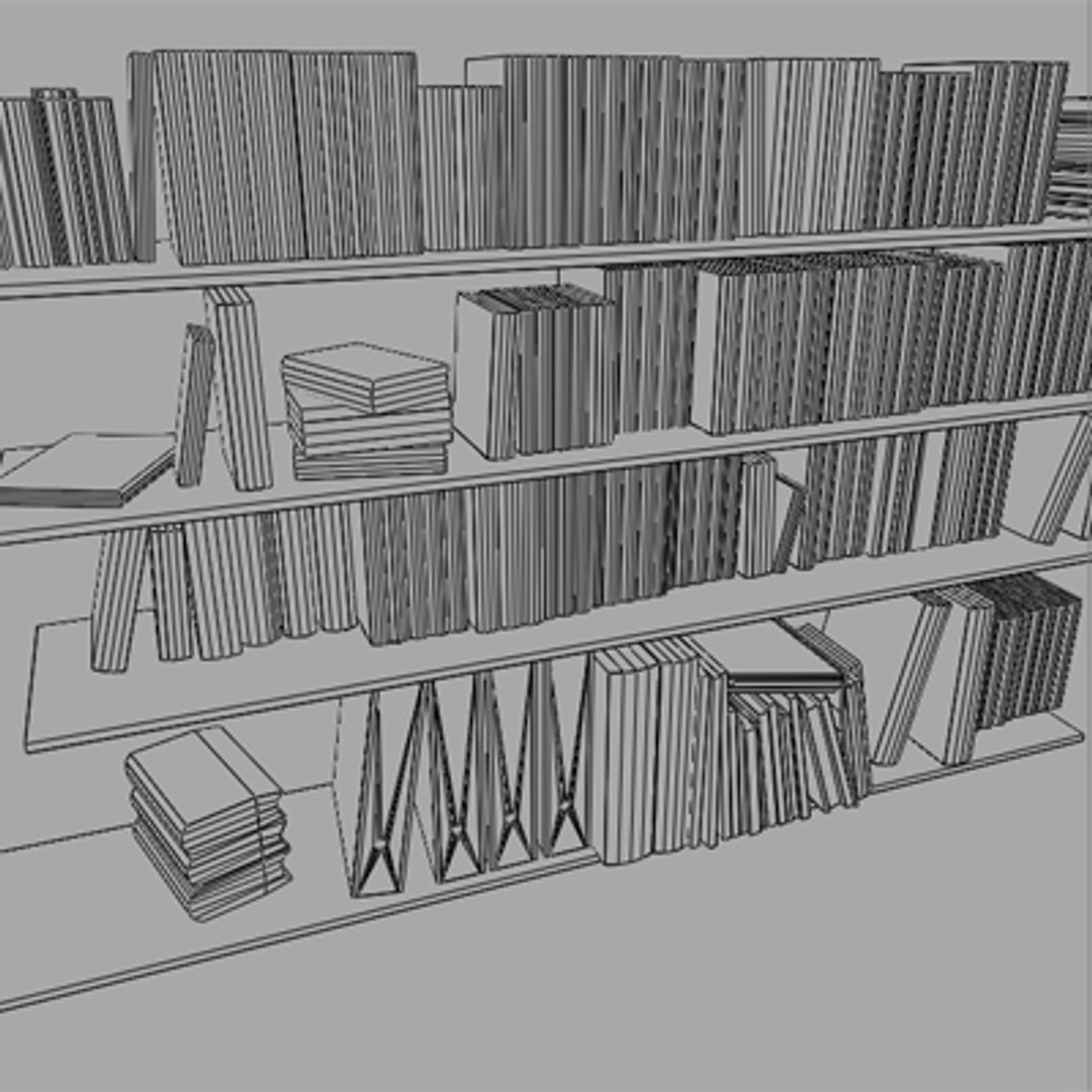 Books Literature Library 3d Model