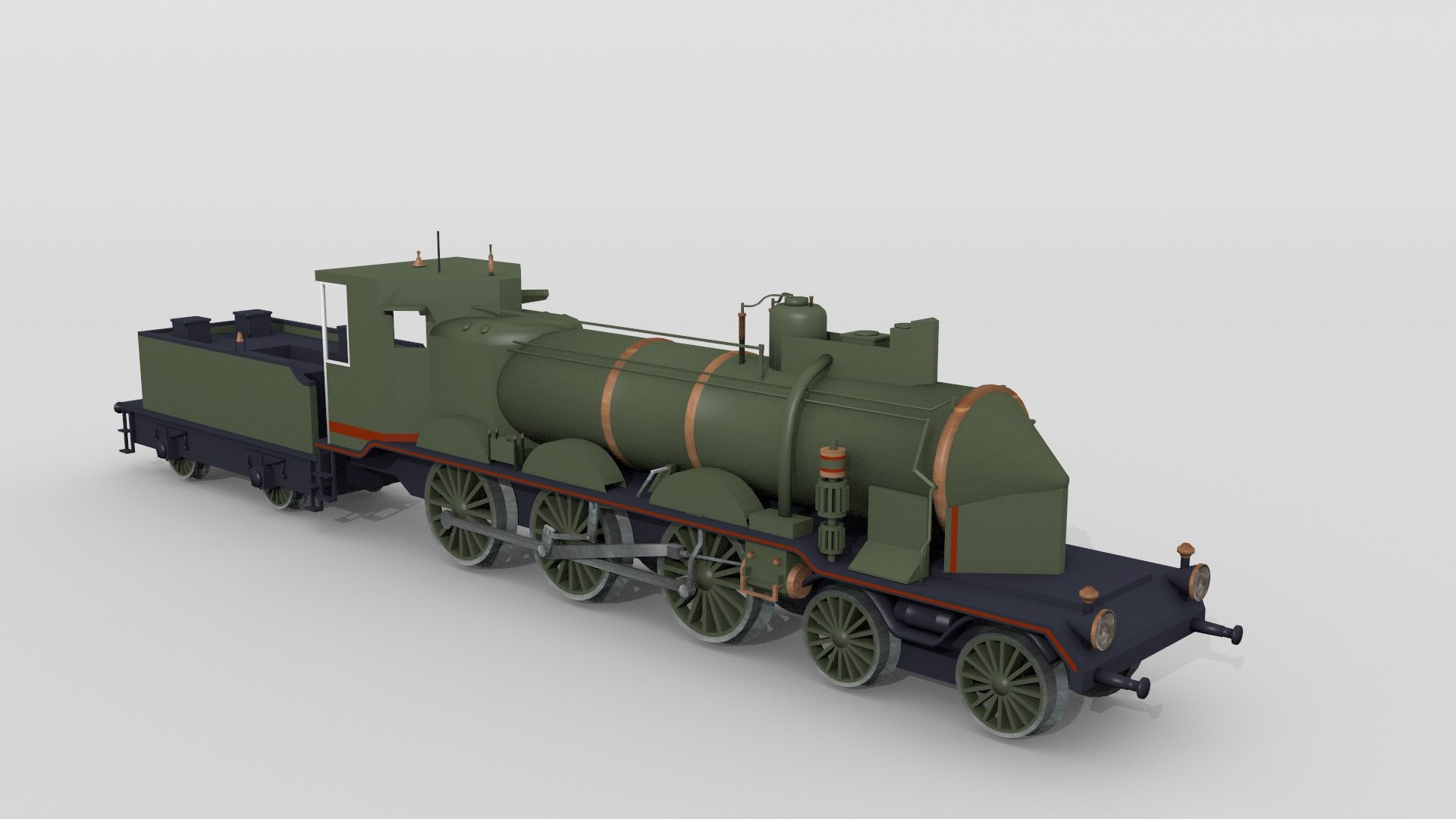 Historical Swiss Steam Locomotive 3D Model | 1146772 | TurboSquid