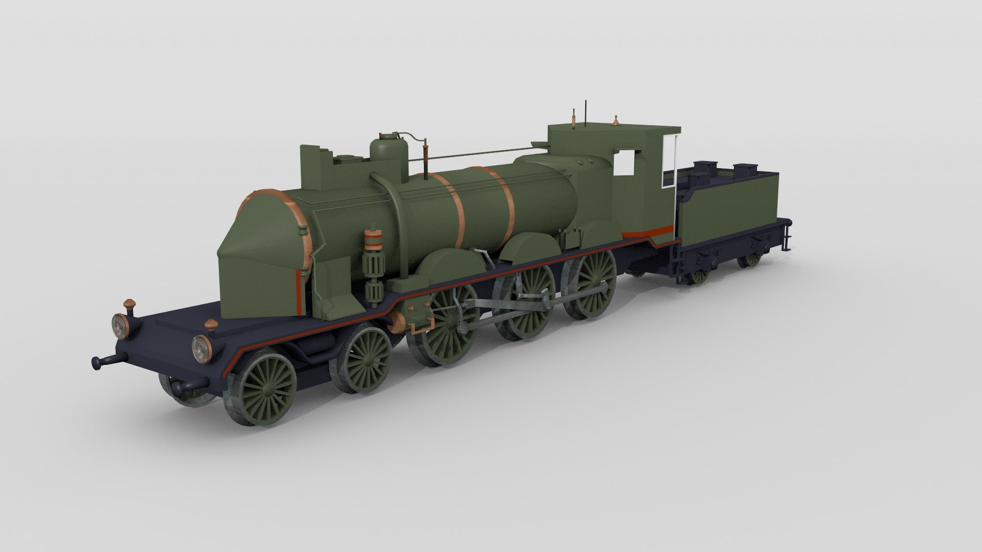 Historical Swiss Steam Locomotive 3D Model | 1146772 | TurboSquid
