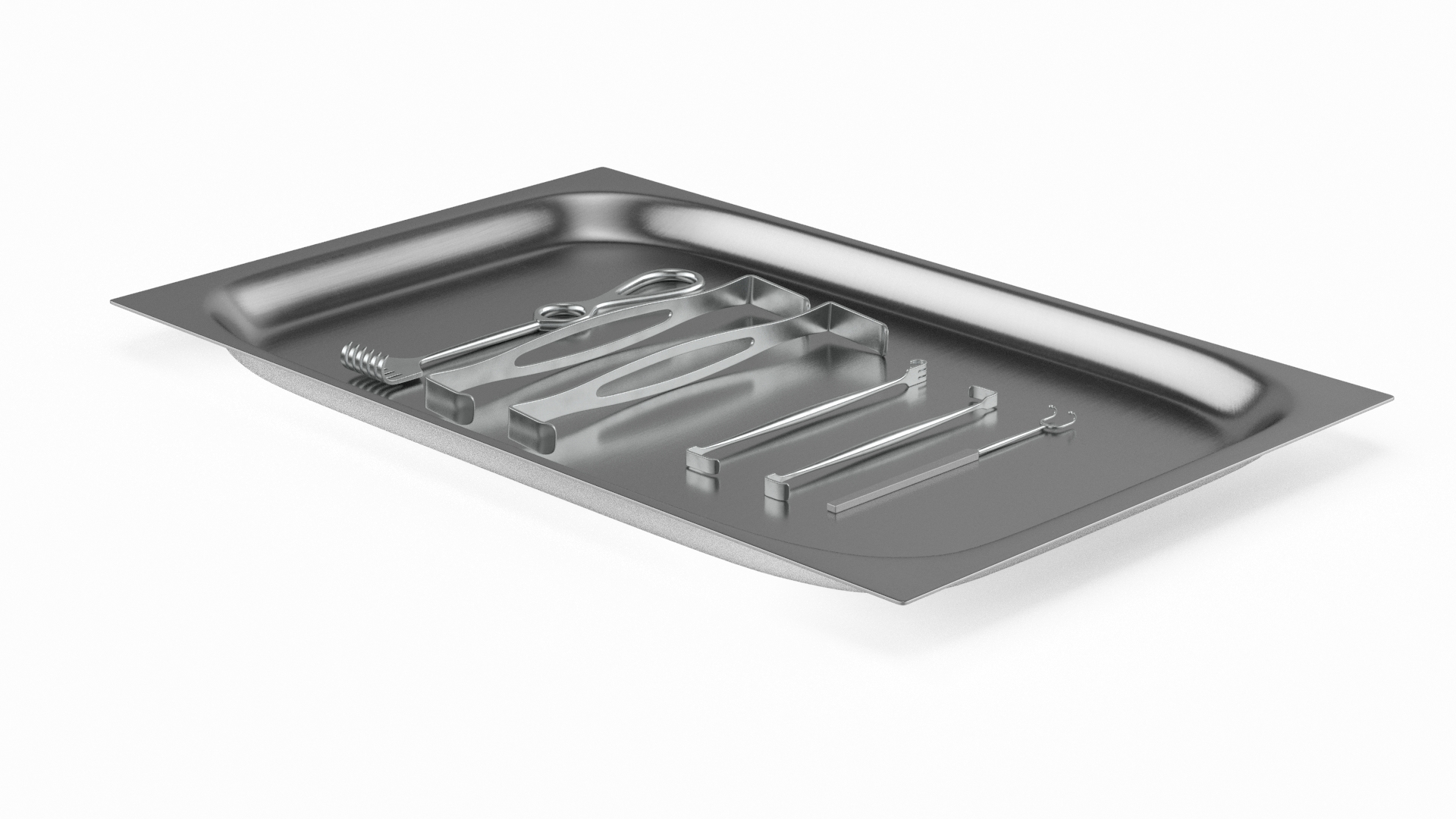 3D Surgical Retractors On Tray - TurboSquid 2290050