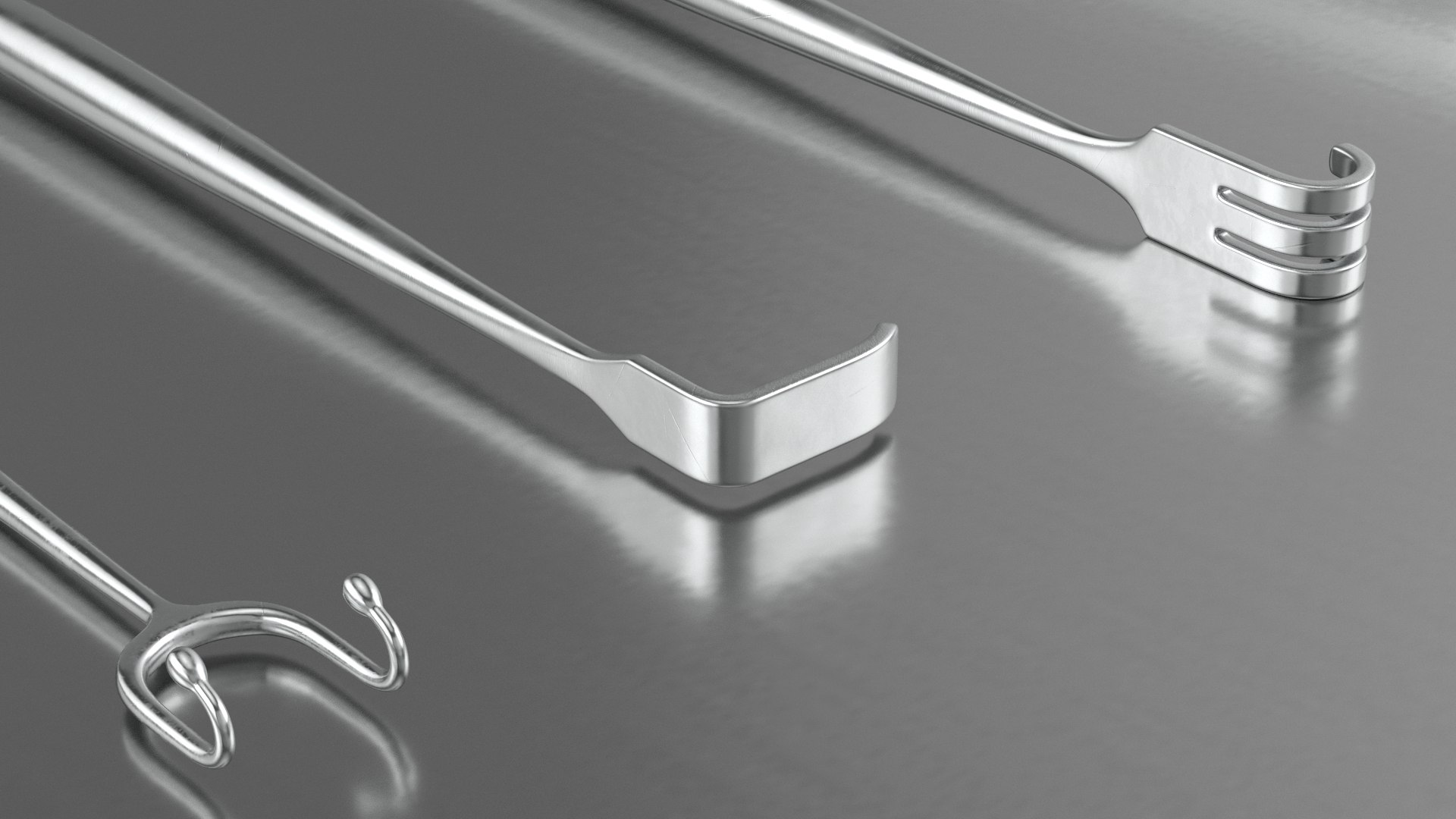 3D Surgical Retractors On Tray - TurboSquid 2290050