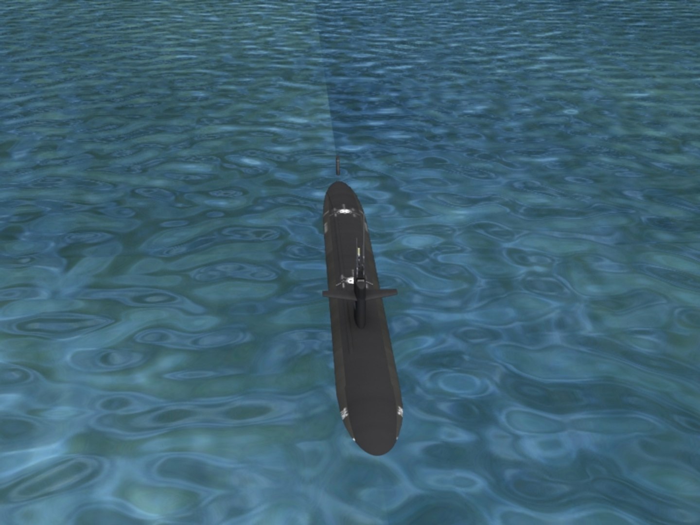 3d model of ship los angeles class submarine